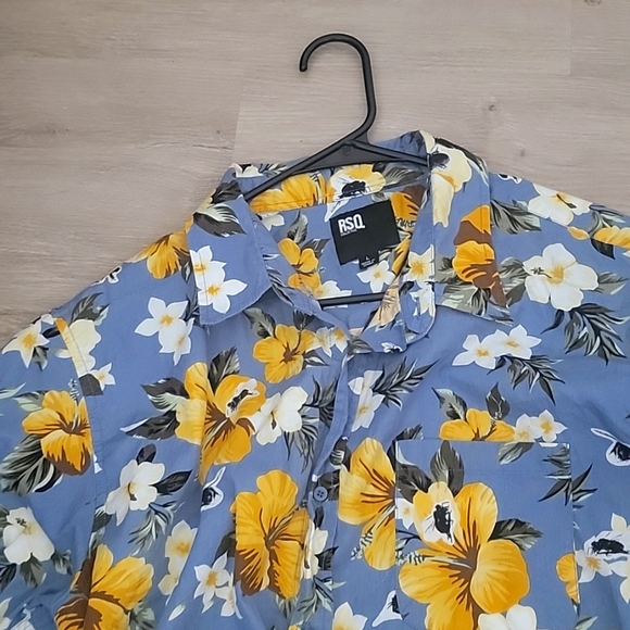 RSQ | Shirts | Mens Short Sleeve Button Down Shirt 0 Cotton Mostly ...